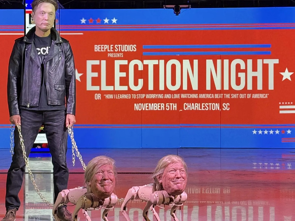 Beeple’s Election Night party pokes fun at political theater ...